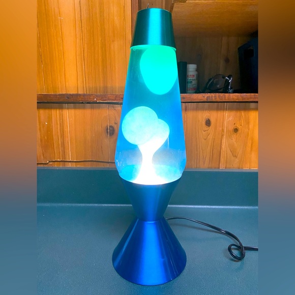 lava lamp | Other | Lava Lamp 63 Inch Blue Metallic Chrome | Poshmark
